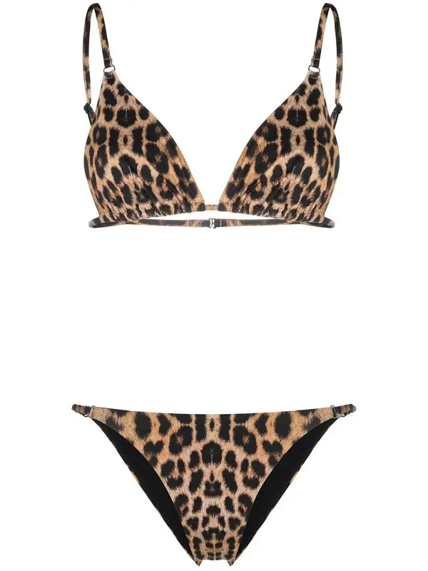 NOIRE SWIMWEAR Leopard Print Bikini - Neutrals