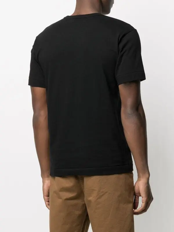 Play Comme Des Garcon Heart-embroidered Crew-neck T-shirt - Black