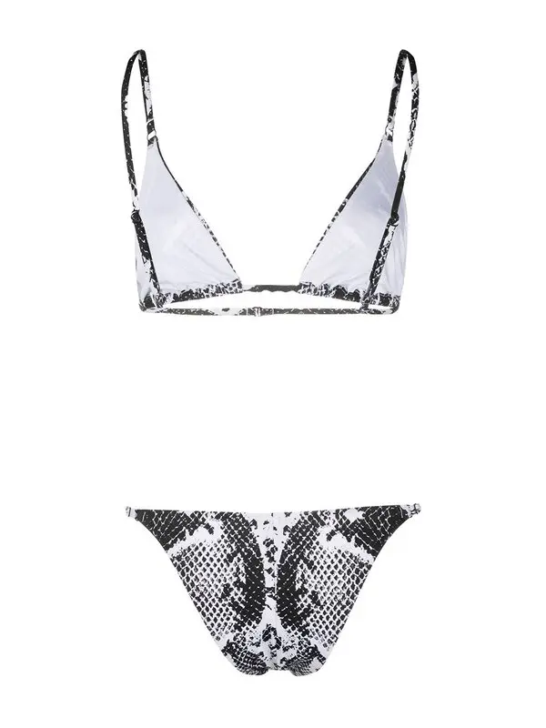 NOIRE SWIMWEAR Snake Print Bikini - Black