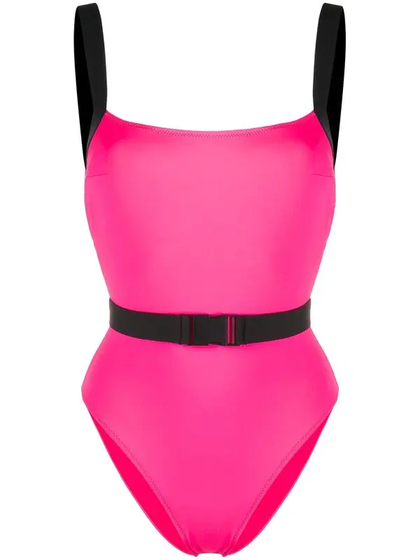NOIRE SWIMWEAR Miami Belted One-piece Swimsuit - Pink