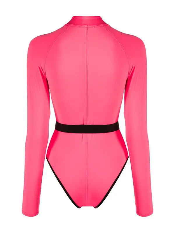NOIRE SWIMWEAR Long-sleeve One-piece Swimsuit - Pink