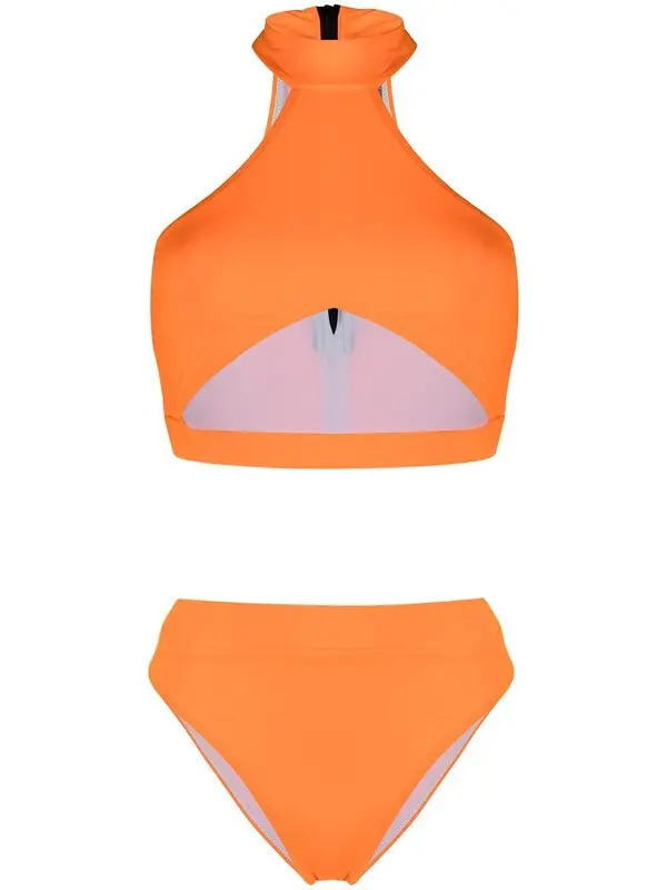 NOIRE SWIMWEAR Bahamas Cut-out Two-piece Bikini - Orange