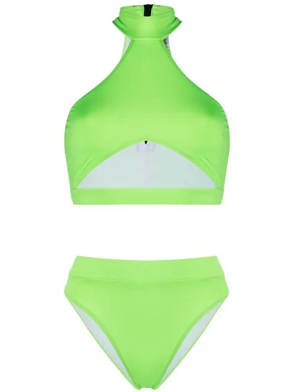 NOIRE SWIMWEAR Bahamas Cut-out Bikini - Green