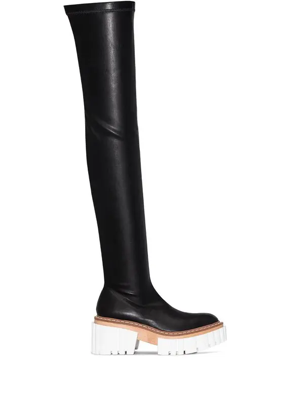 Stella McCartney Emilie 75mm Thigh-high Boots - Black