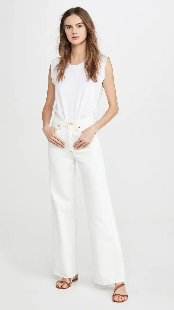 SLVRLAKE Grace Jeans - Natural White