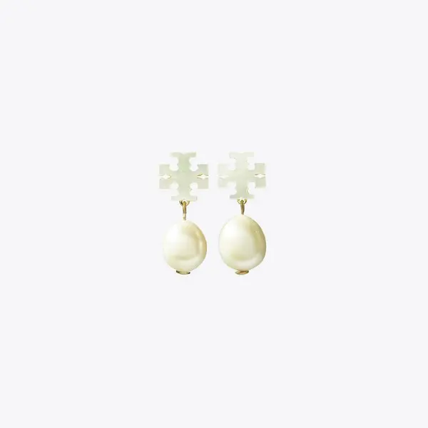 Tory Burch Moondance Pearl Drop Earrings - Tory Gold/mother Of Pearl