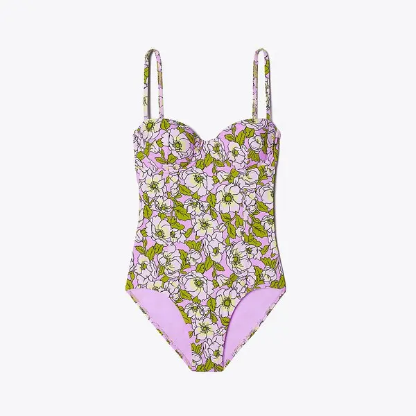 Tory Burch Printed Underwire Swimsuit