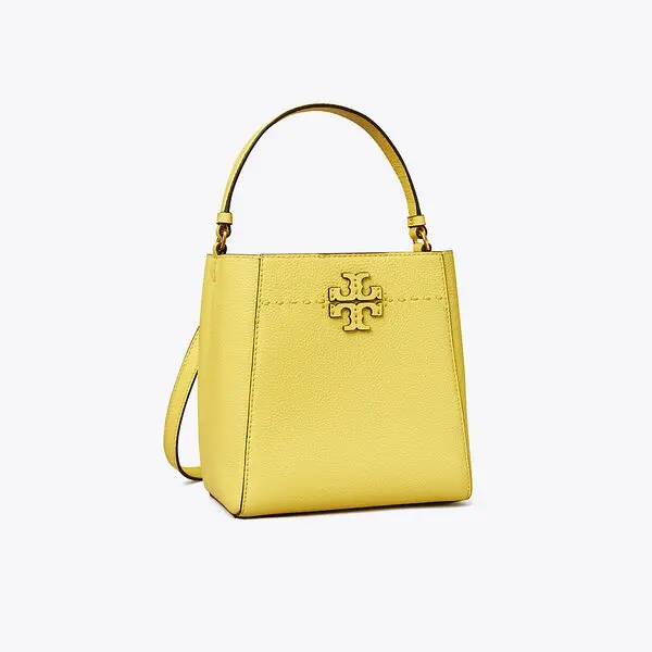 Tory Burch Small Mcgraw Bucket Bag - Vintage Lemon