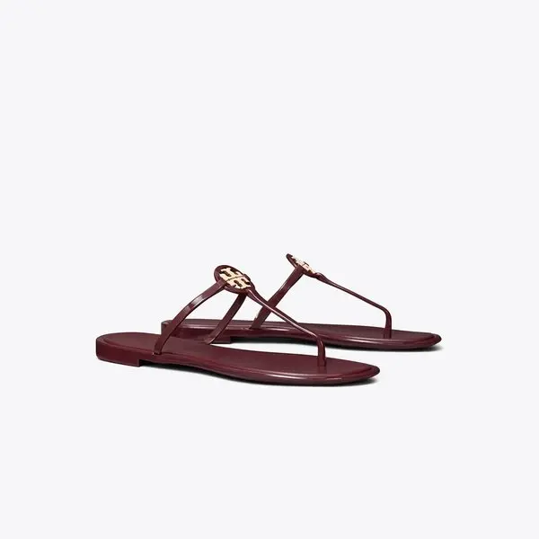 Tory Burch Mini Miller Jelly Sandal - Dark Raspberry/silver