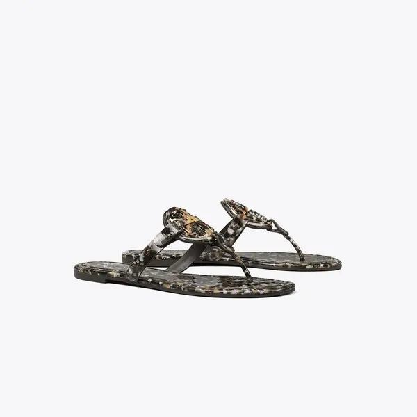 Tory Burch Miller Printed Patent Sandal - Caramel Multi/caramel Multi