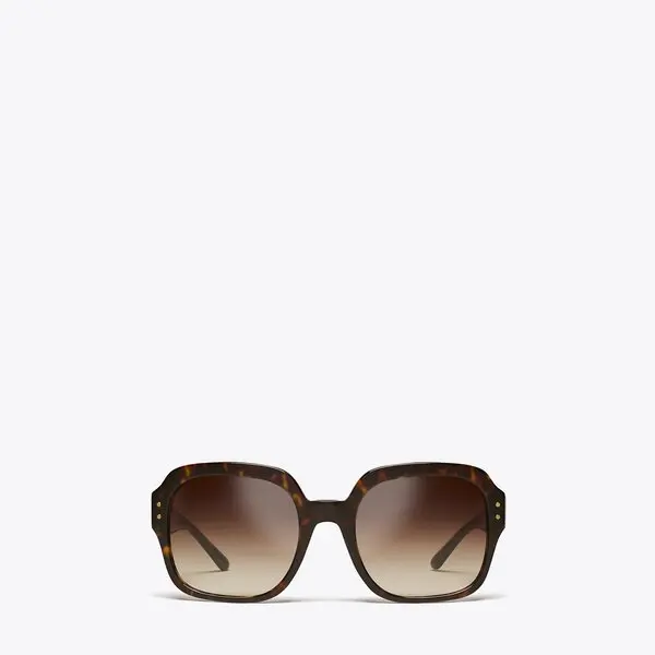 Tory Burch Oversized Square Sunglasses - Dark Tortoise