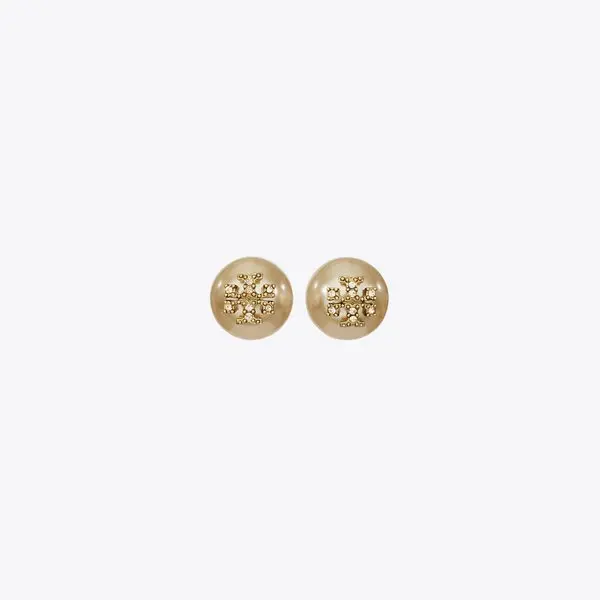 Tory Burch Moondance Pearl Stud Earrings - Pink