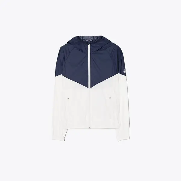 Tory Burch Packable Nylon Chevron Anorak