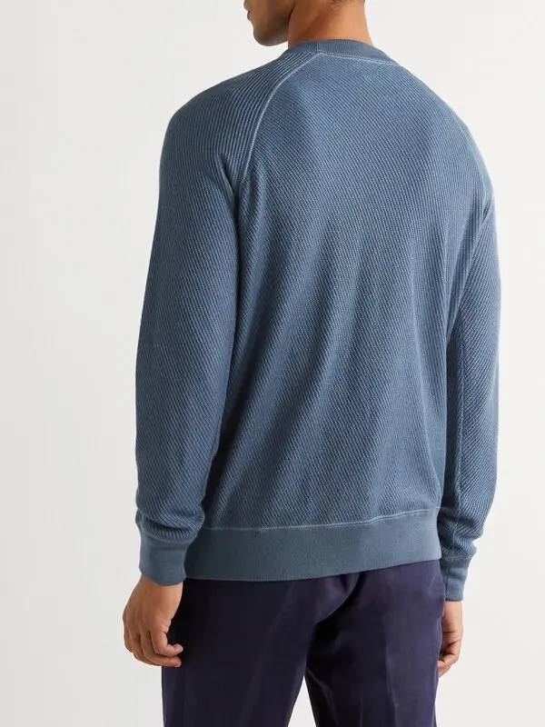 Loro Piana Ribbed Cashmere And Silk-blend Sweater