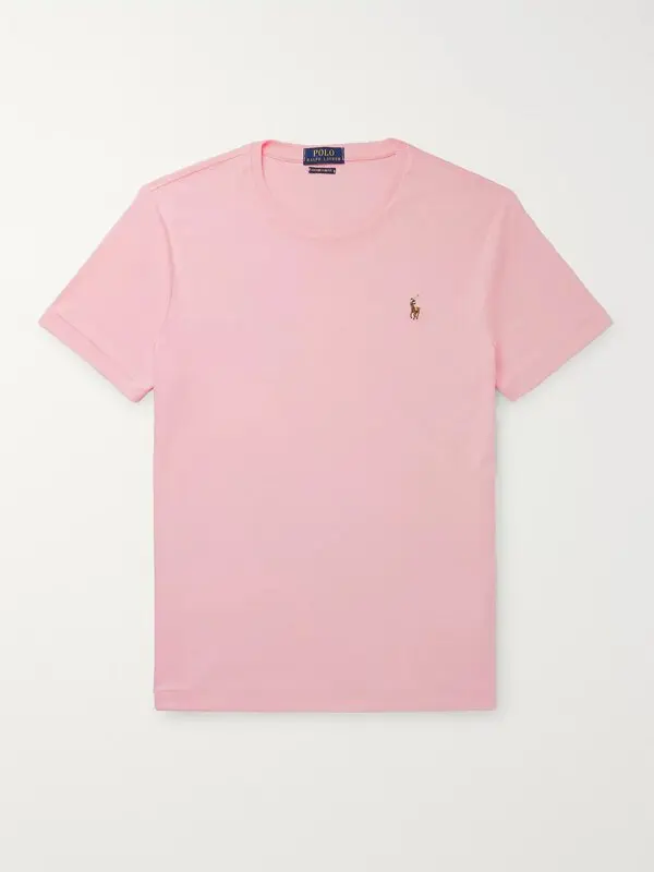 Polo Ralph Lauren Slim-fit Pima Cotton-jersey T-shirt - Pink
