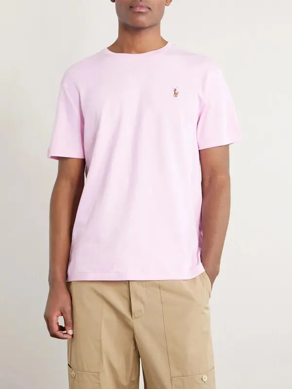 Polo Ralph Lauren Slim-fit Pima Cotton-jersey T-shirt - Pink