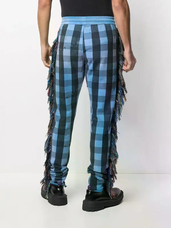 Alchemist Fringe-trim Checked Trousers