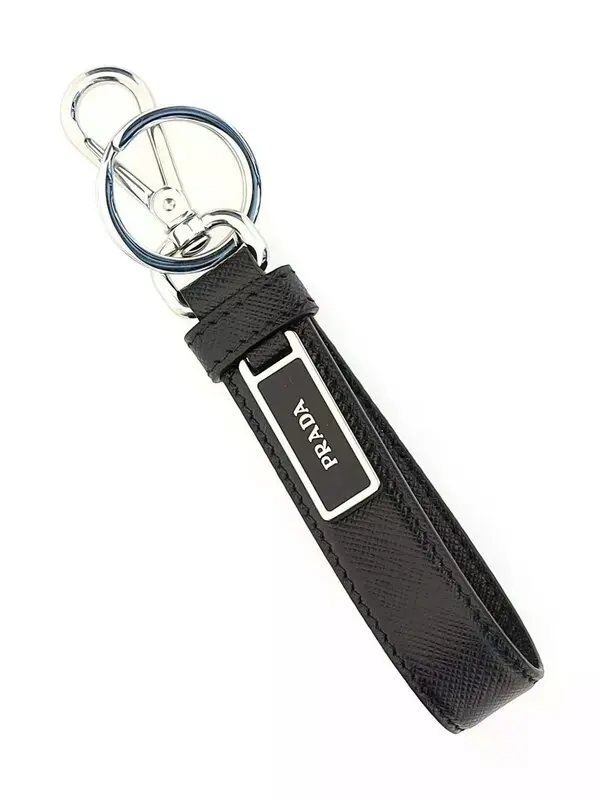 Prada Robot-motif Leather Keychain