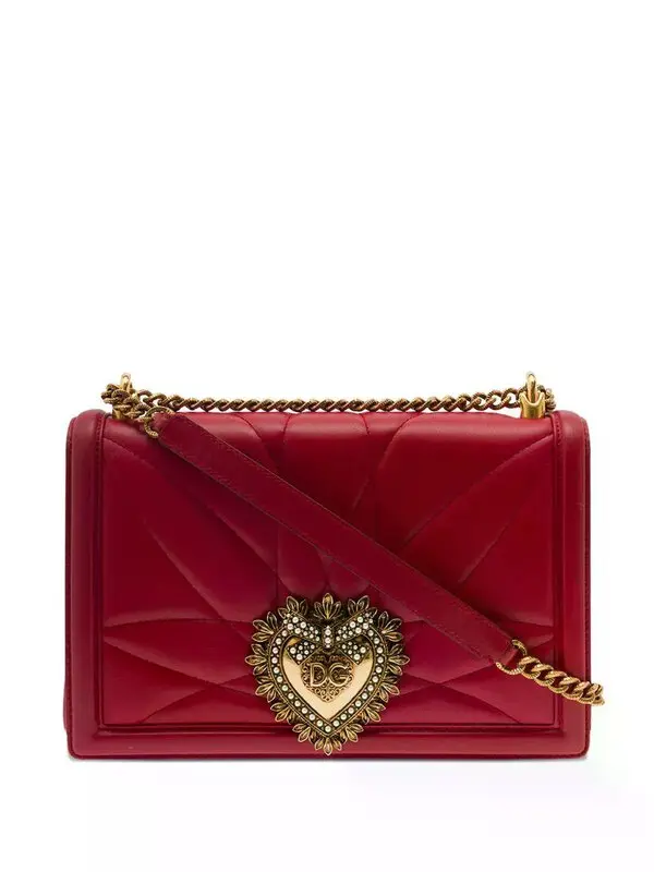 Dolce & Gabbana Large Devotion Quilted Shoulder Bag - Red