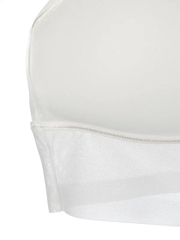 La Perla Sleeveless Crop Top - White