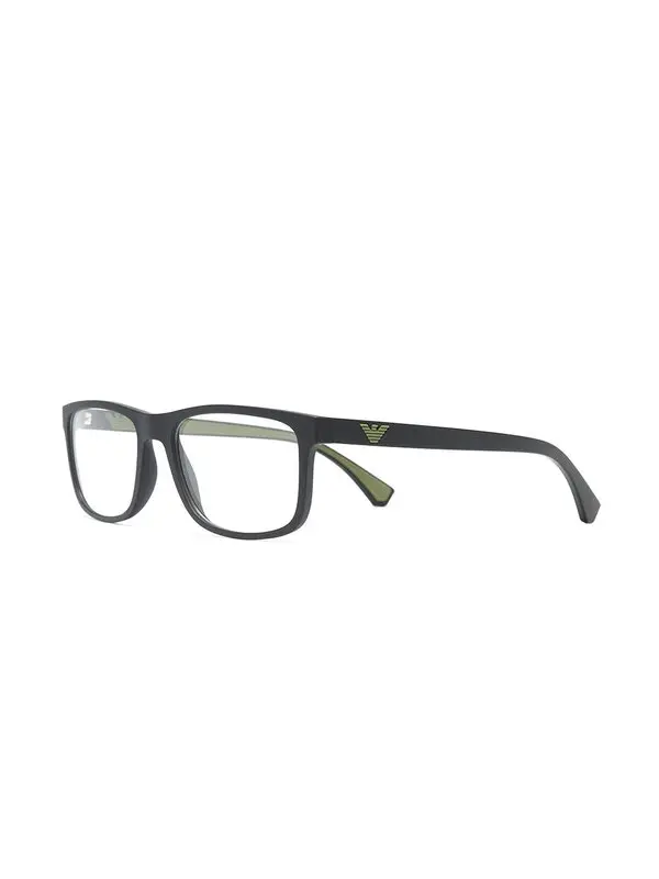Emporio Armani Square Frame Eyeglasses - Black