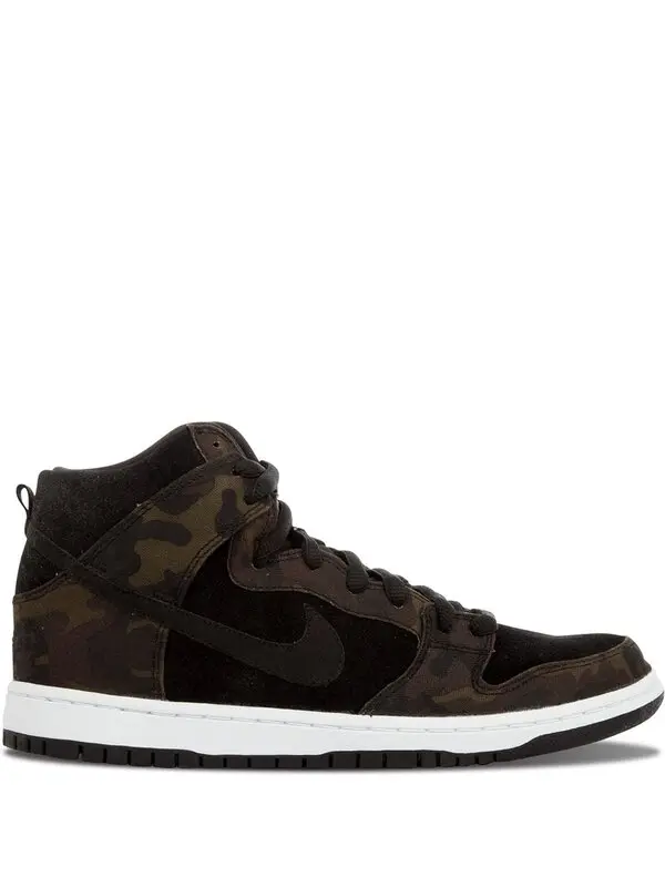 Nike Sb Dunk High Pro Iguana Sneakers - Black