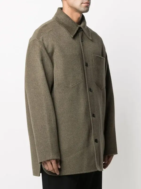 ジャケット・アウター Acne Studios Wool Shirt Jacket 46 Acne Studios Oversized Wool Shirt-Jacket In Grey - 40% Off