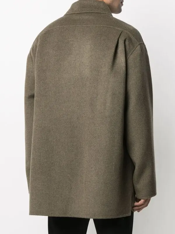 Acne Studios Oversized Wool Shirt-Jacket In Grey - 40% Off
