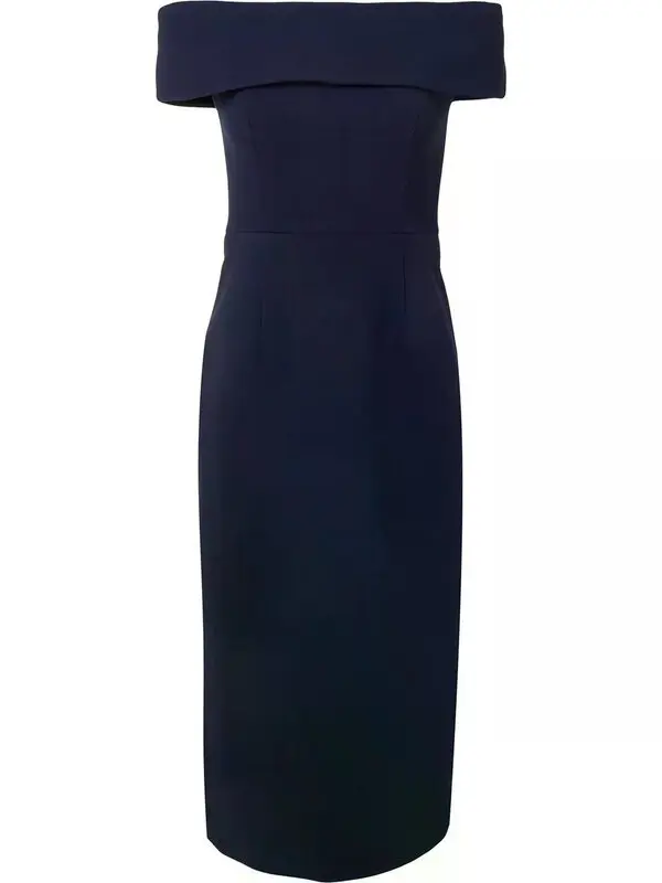 Rebecca Vallance Amore Off-shoulder Midi Dress - Blue