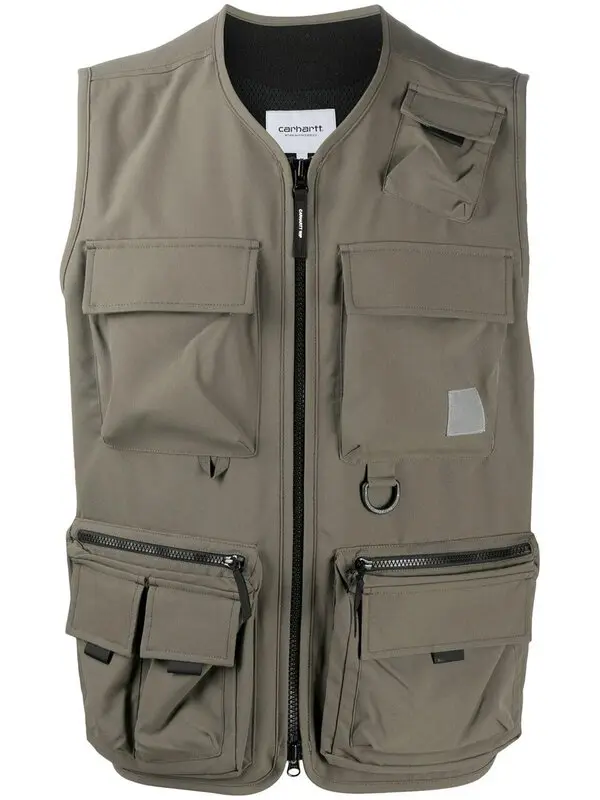 Carhartt Work In Progress Elwood Utility Vest In Green - 21% Off
