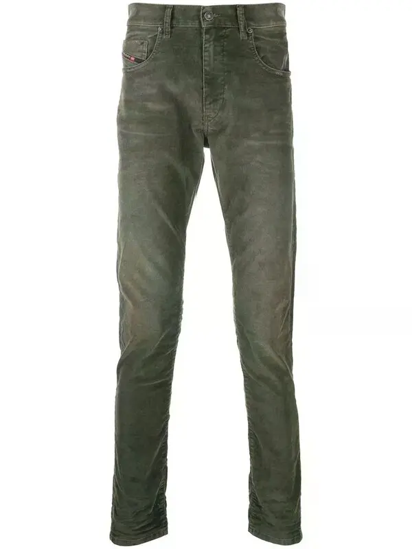 DIESEL® D-strukt Velvet Trousers - Green