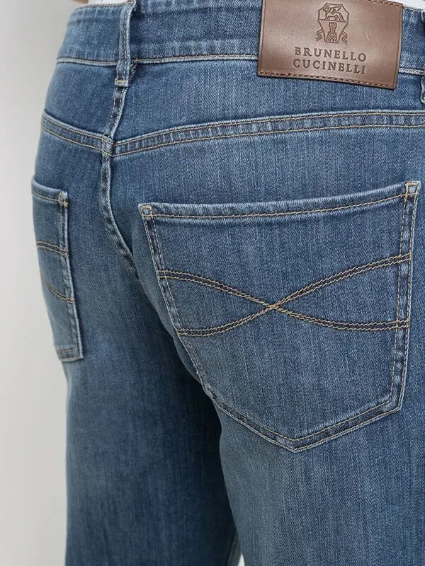 Brunello Cucinelli Mid-rise Straight Leg Jeans - Blue