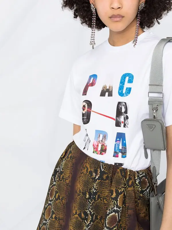 Rabanne Organic Cotton Logo Print T-shirt