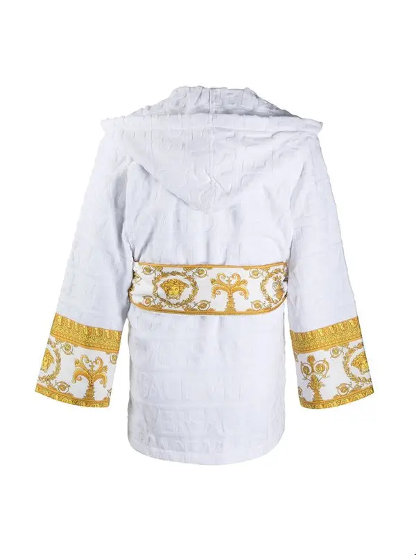 Versace I Love Baroque Short Robe - White
