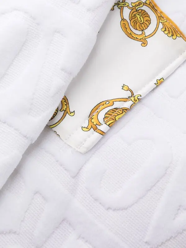 Versace I Love Baroque Short Robe - White