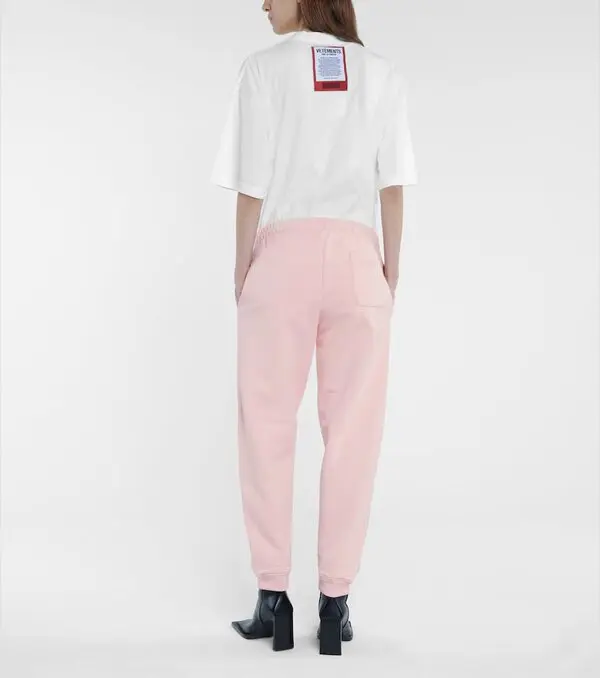 Vetements Logo Cotton-blend Jersey Sweatpants