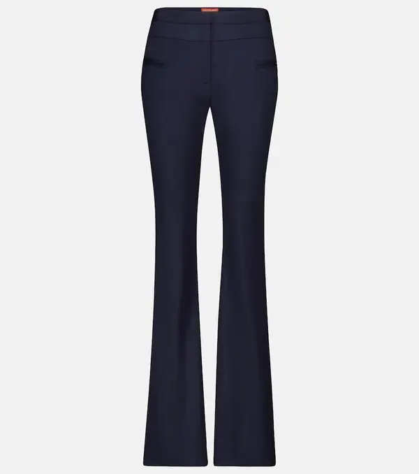 Altuzarra Serge Stretch-wool Bootcut Trousers - Blue