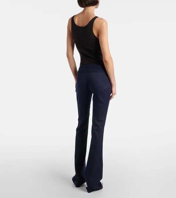 Altuzarra Serge Stretch-wool Bootcut Trousers - Blue