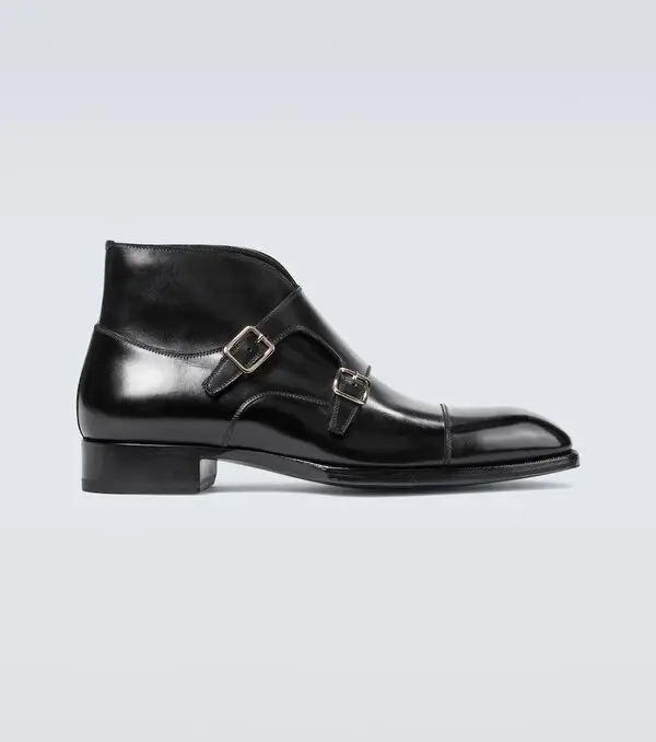 TOM FORD Sutherland Double Monk Strap Shoes - Black