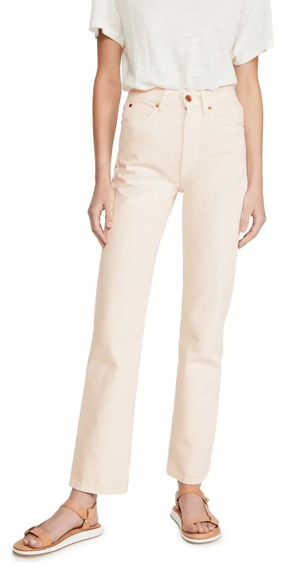 SLVRLAKE London Straight Leg Jeans - Ecru
