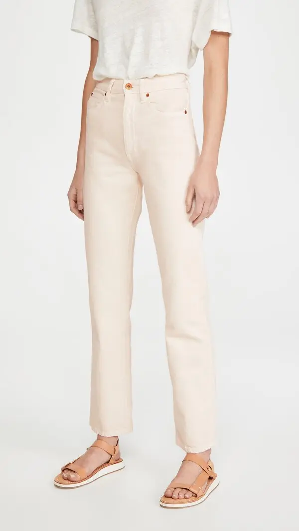 SLVRLAKE London Straight Leg Jeans - Ecru