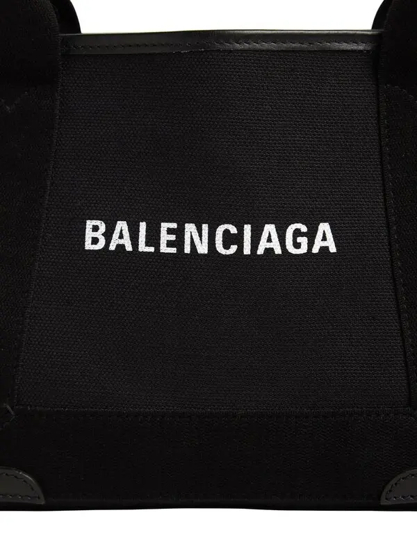 Balenciaga Xs Navy Cabas Canvas Bag
