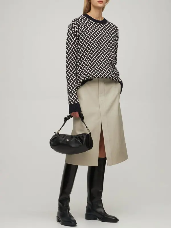 Manu Atelier Ruched Cylinder Chain Xx Bag