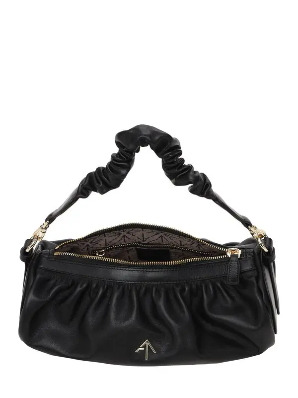 Manu Atelier Ruched Cylinder Chain Xx Bag