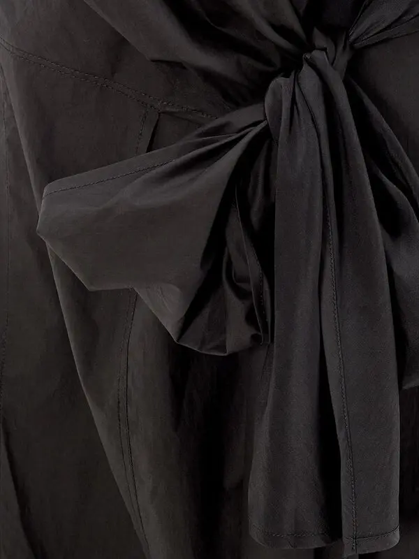 JW Anderson Wrap-style Midi Shirt Dress With Band Collar And Tie Detail