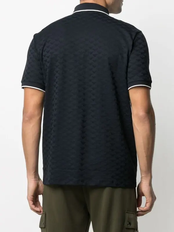 Emporio Armani Textured Knit Polo Shirt