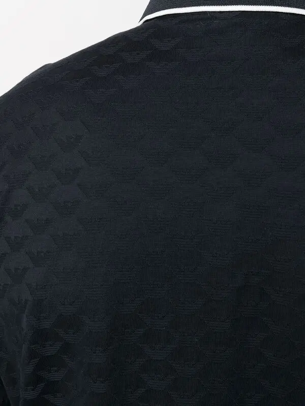 Emporio Armani Textured Knit Polo Shirt