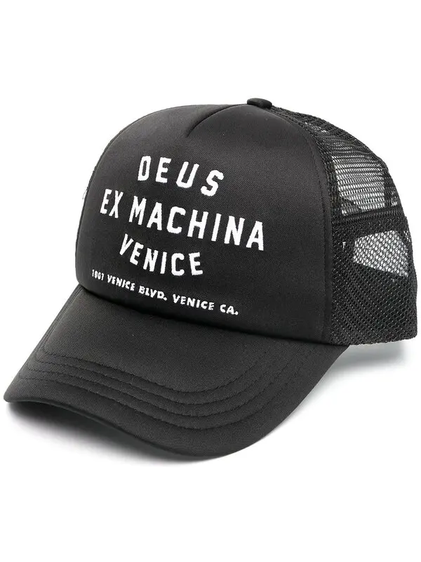 Deus Ex Machina Venice Embroidered Baseball Cap - Black