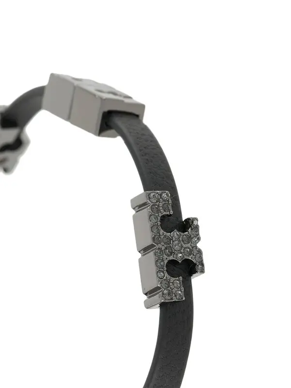Tory Burch Crystal-embellished Logo Plaque Bracelet
