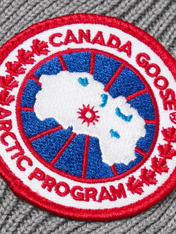 Canada Goose Logo-appliquéd Merino Wool Beanie